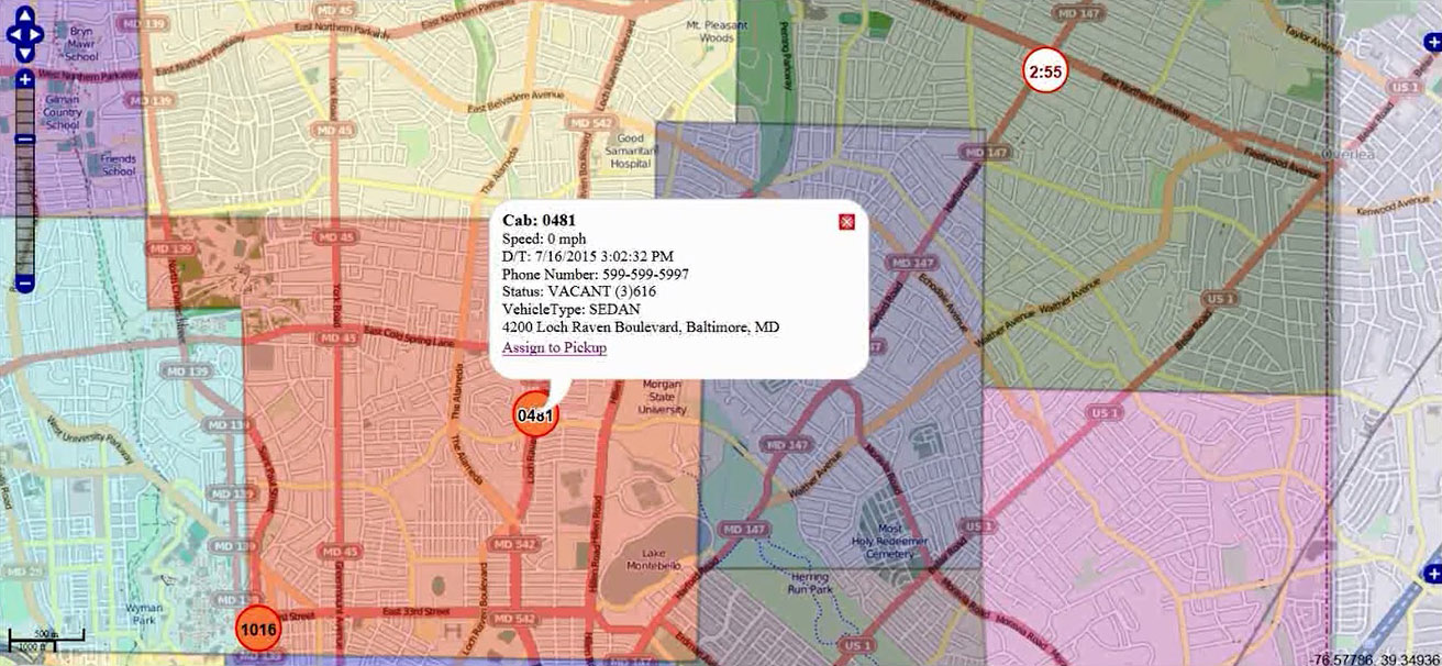 Reservation Map | TaxiRide | Fleet Management Made Simple